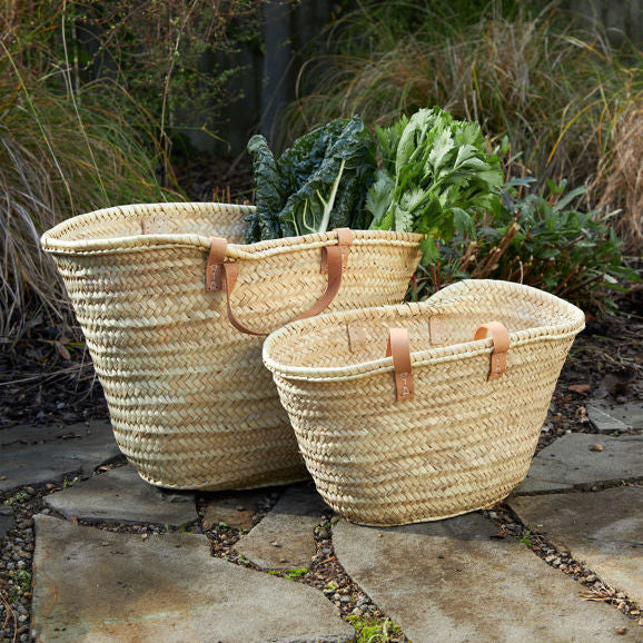 Moroccan Basket with Leather Handles – Cargo Collective