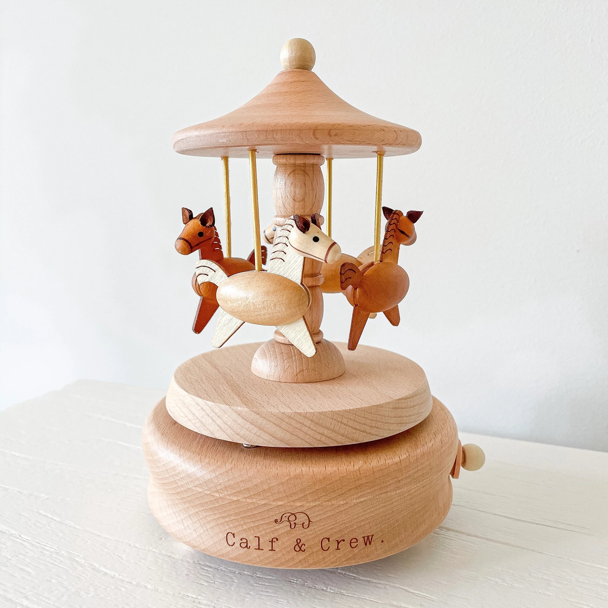 Wooden Musical Carousel | Horses – Cargo Collective